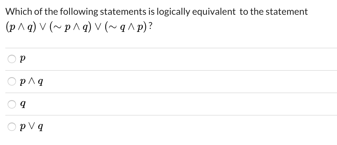 Solved Which of the following statements is logically | Chegg.com