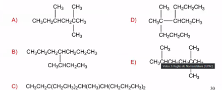 Solved A) D) B) E) C) CH3CH2C(CH2CH3)2CH(CH3)CH(CH2CH2CH3)2 | Chegg.com