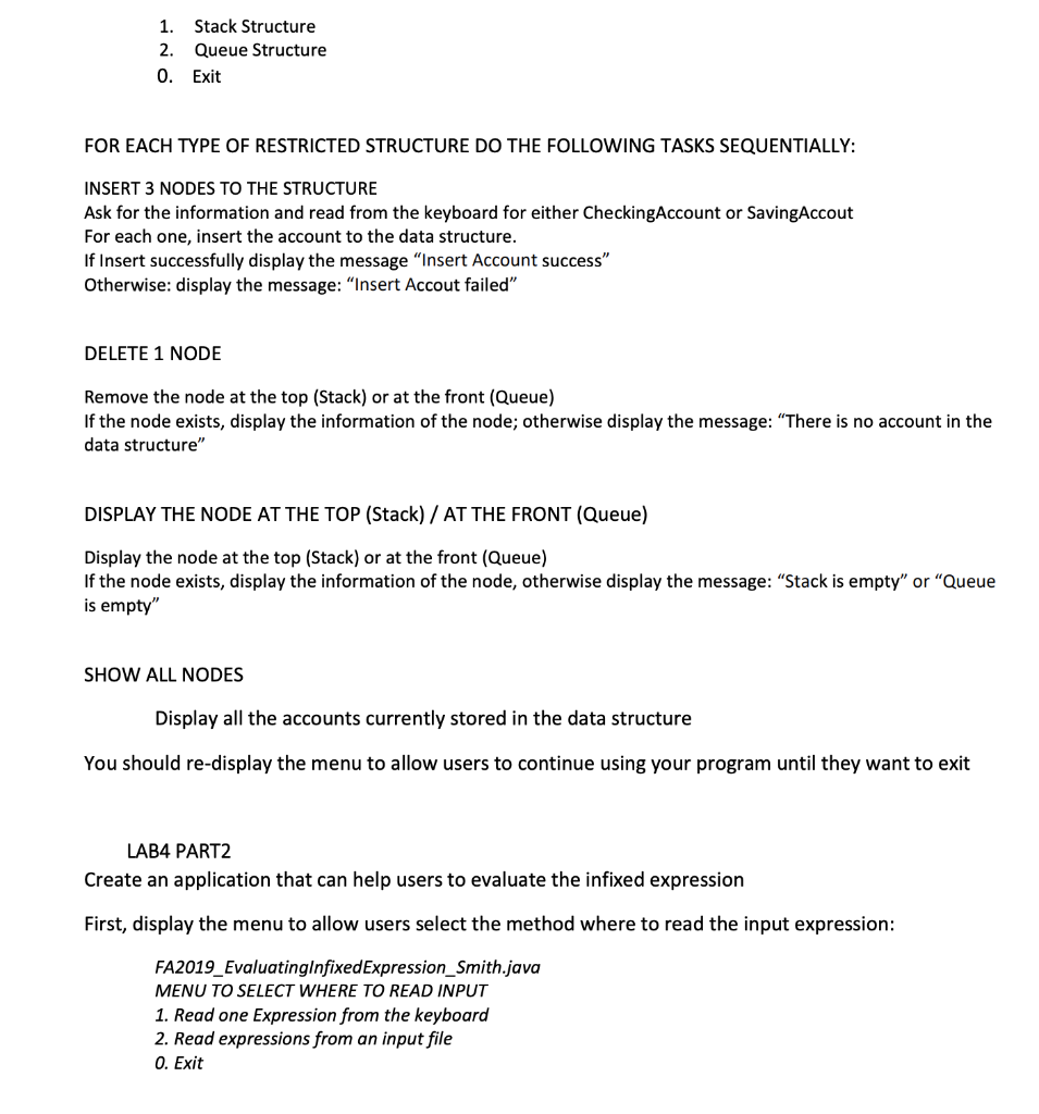 LAB4 PART1 DATA TYPE CLASSES: Using the data type | Chegg.com