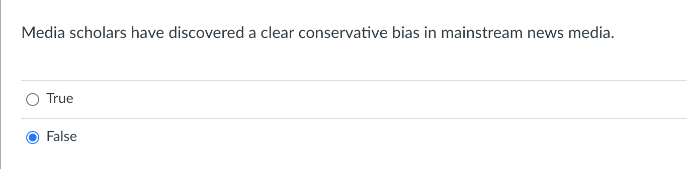 Solved Media scholars have discovered a clear conservative | Chegg.com