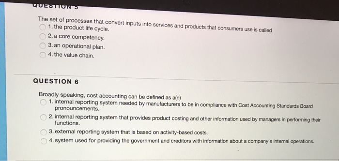 Solved The Set Of Processes That Convert Inputs Into