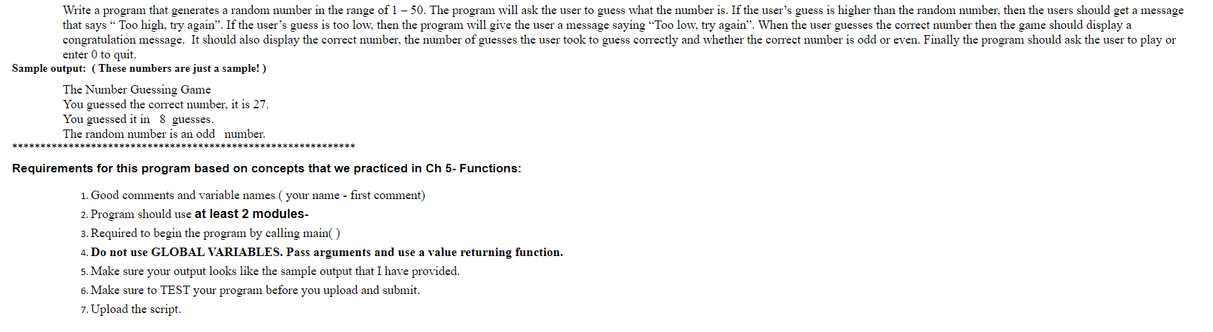 Solved Write A Program That Generates A Random Number In The 8500