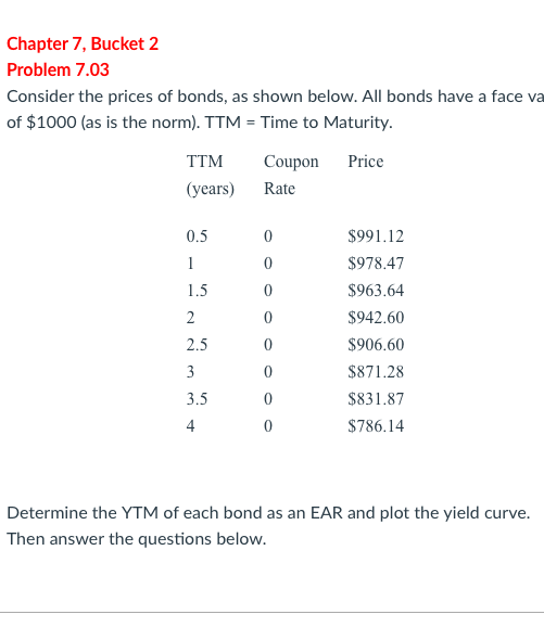 This question is parts a-j a. What is the YTM of | Chegg.com