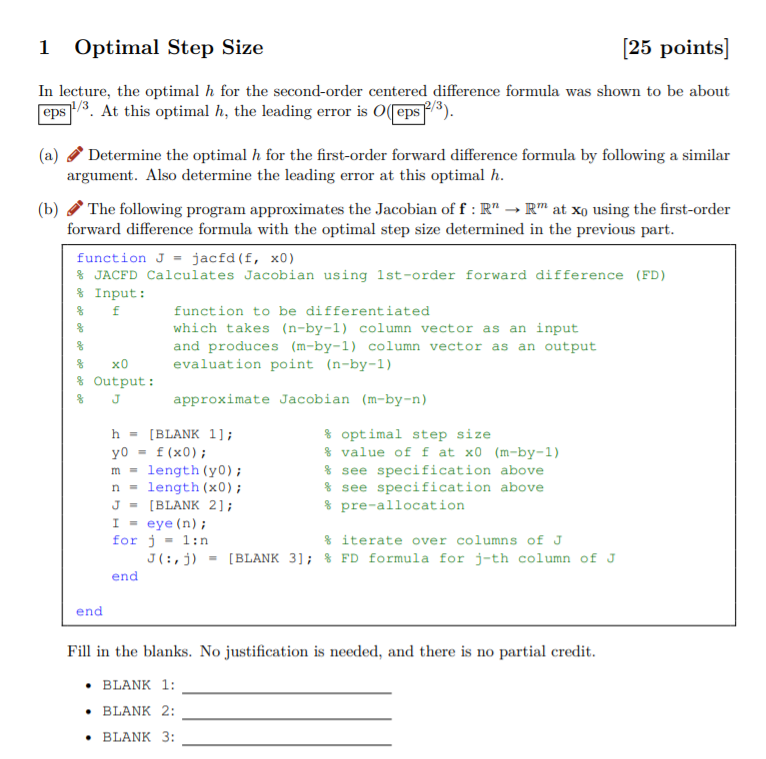Solved 1 Optimal Step Size [25 points) In lecture, the | Chegg.com