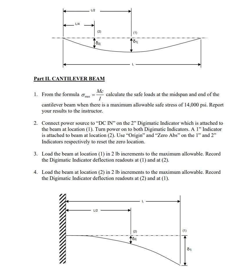 DETERMINATION OF MODULUS OF ELASTICITY BY BENDING | Chegg.com