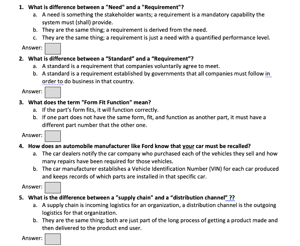 Solved 1. What is difference between a "Need" and a | Chegg.com