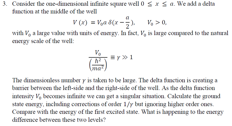 Solved Consider the one-dimensional infinite square well | Chegg.com