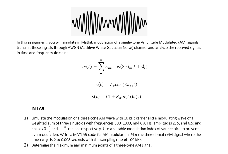 Solved In this assignment, you will simulate in Matlab | Chegg.com