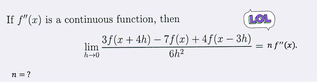Solved If f′′(x) is a continuous function, then | Chegg.com
