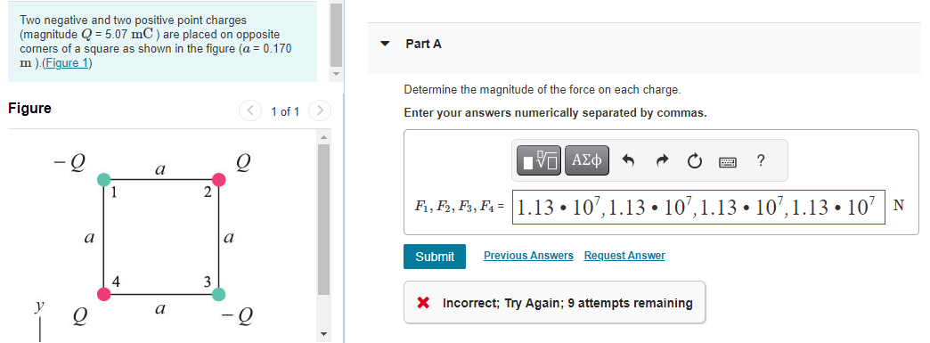 Solved Two negative and two positive point charges | Chegg.com