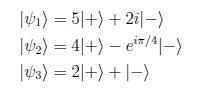 Solved 101) = 51+) + 2i| -) |U2) = 41+) - **/41-) 103) = | Chegg.com