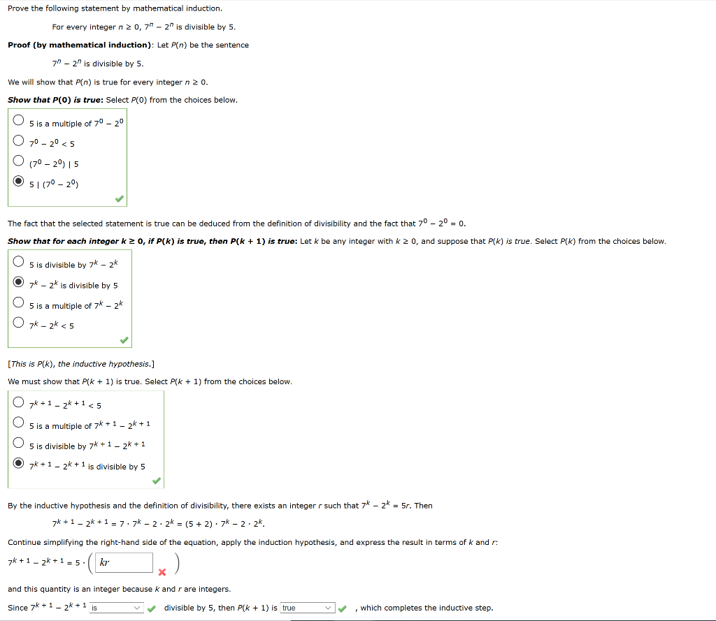 Solved Prove The Following Statement By Mathematical Chegg