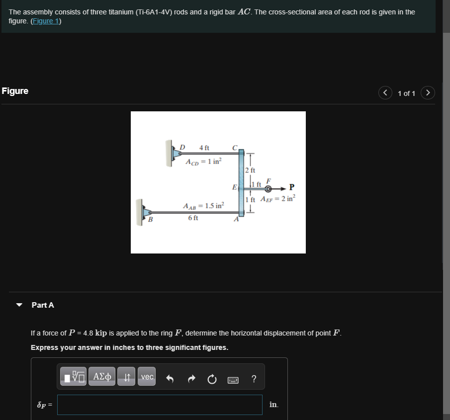 Solved The assembly consists of three titanium (Ti-6A1-4V) | Chegg.com