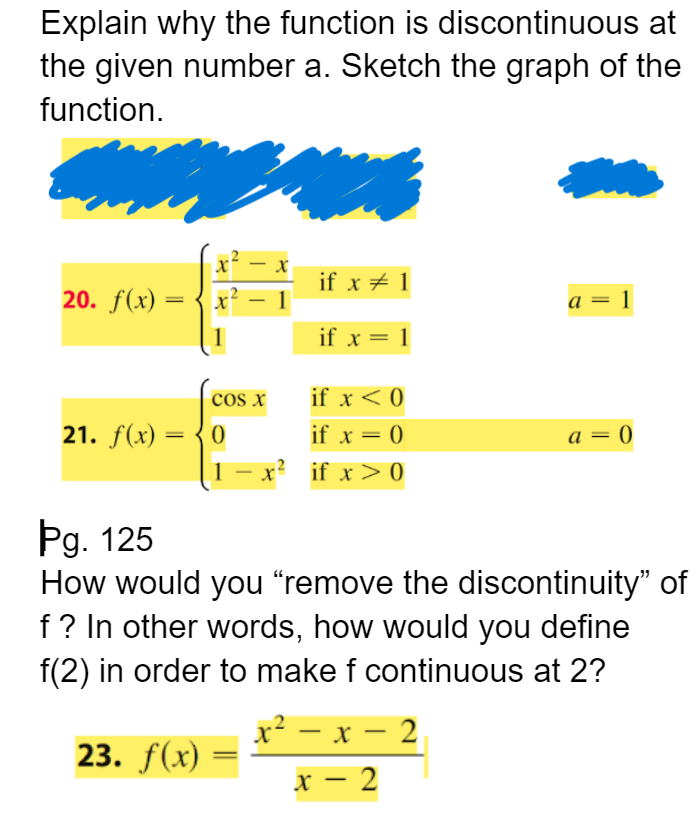 Solved Explain why the function is discontinuous at the | Chegg.com