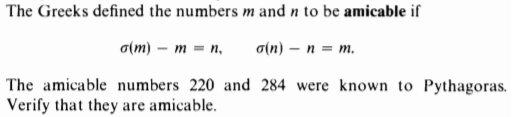 Solved The Greeks defined the numbers m and n to be amicable | Chegg.com
