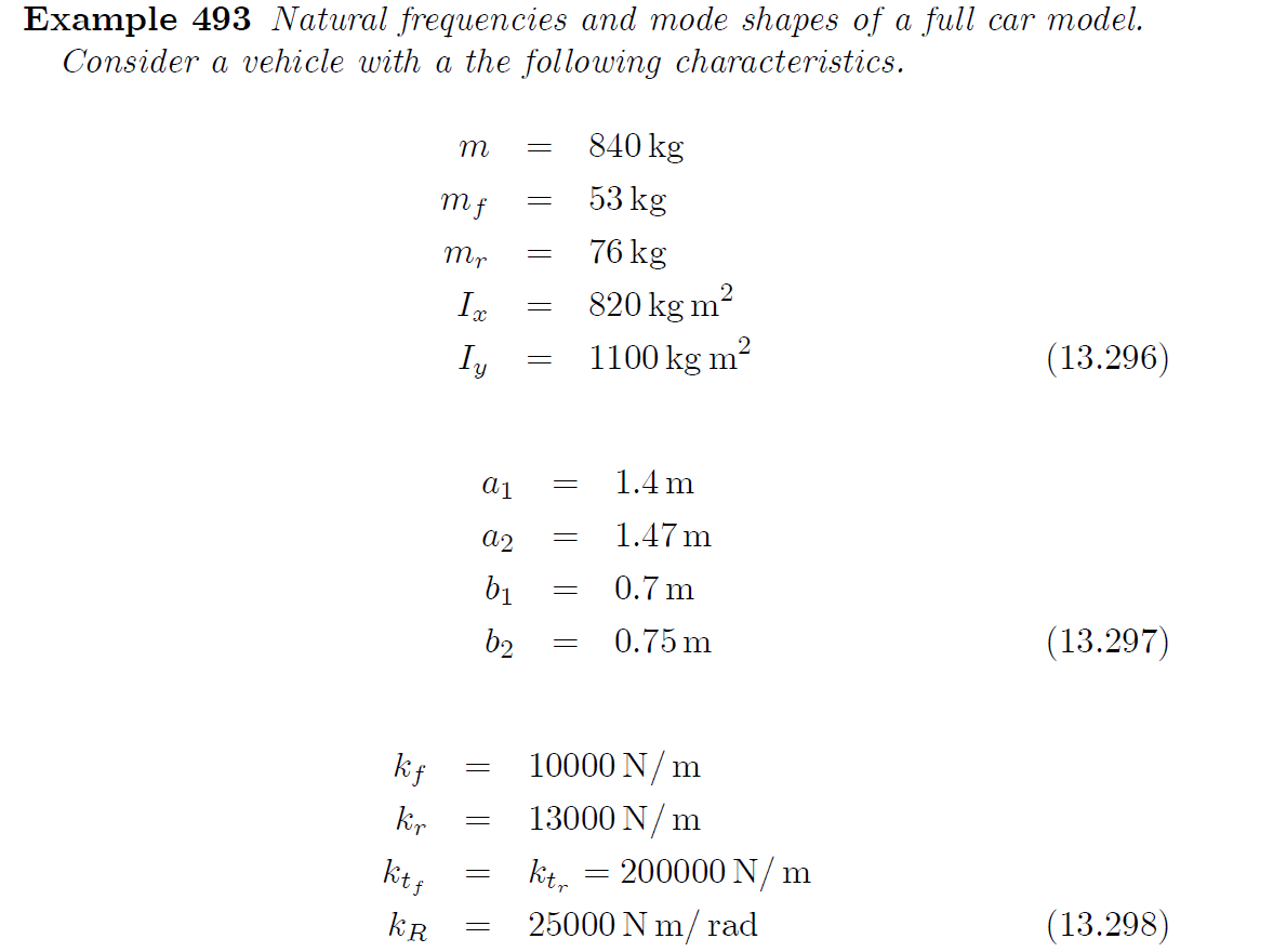 Example 493 Natural frequencies and mode shapes of a | Chegg.com