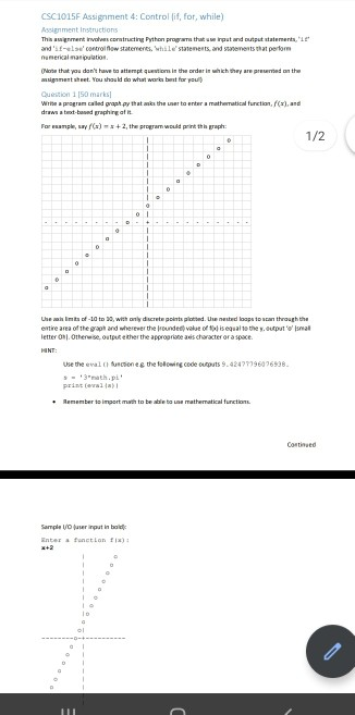 Solved CSC1015F Assignment 4: Control lif, for, while) | Chegg.com