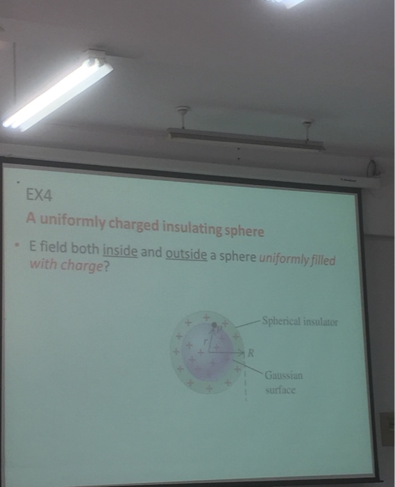 Solved EX4 A uniformly charged insulating sphere E field | Chegg.com