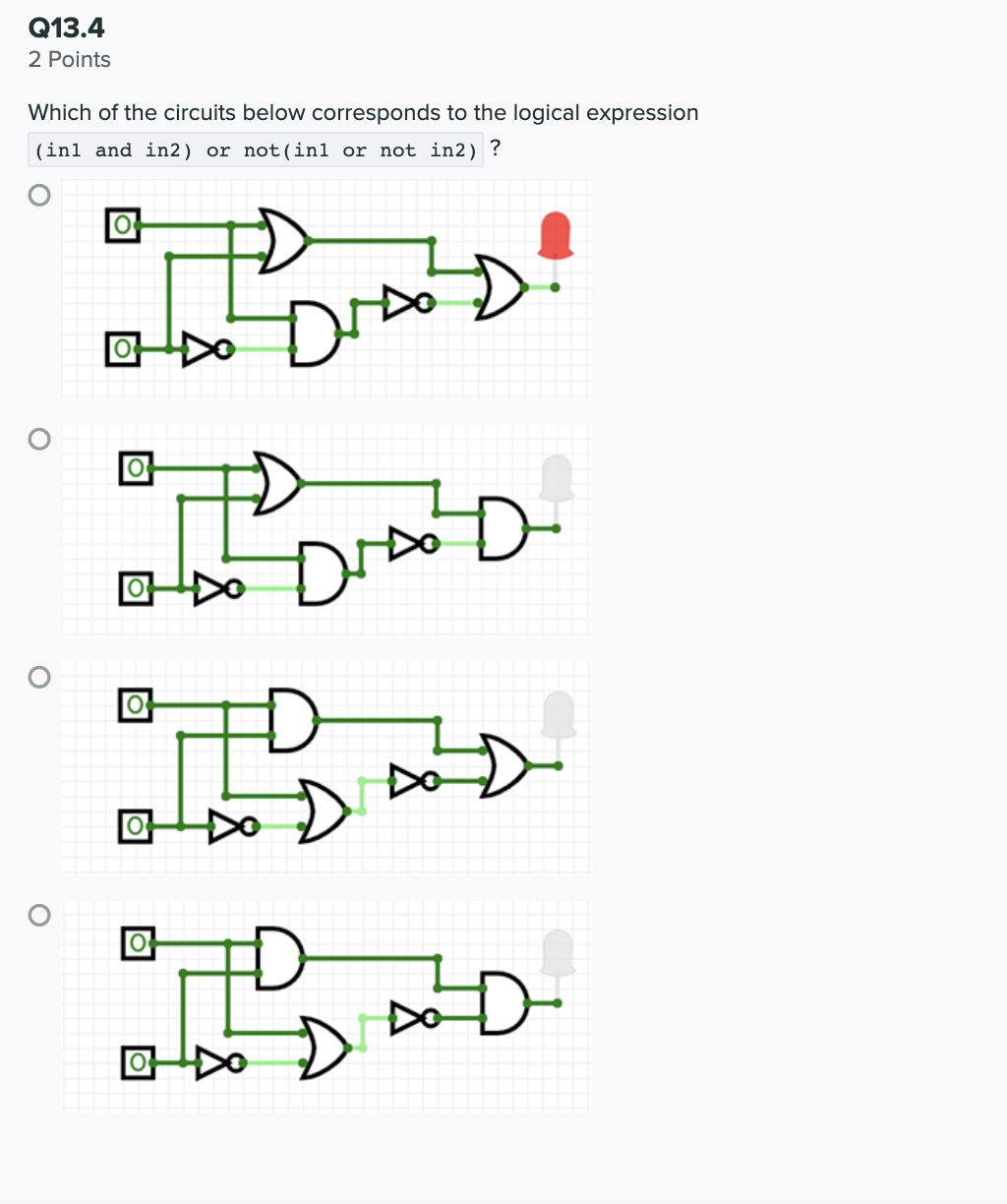 Solved Q13 Logic and Circuits 9 Points Q13.1 1 Point What is | Chegg.com