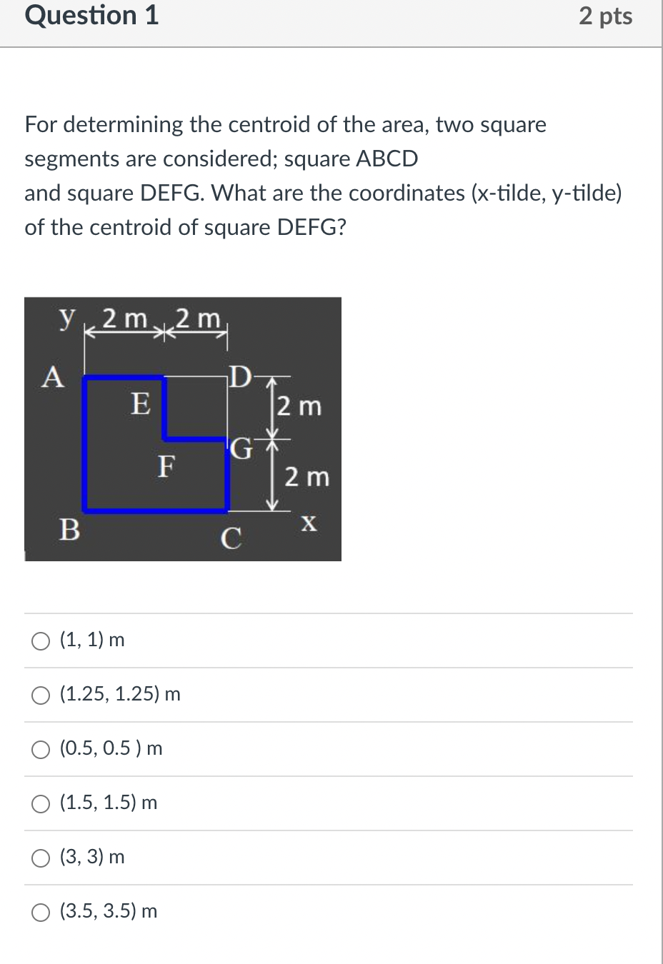 Solved Question 12 ﻿ptsFor determining the centroid of the | Chegg.com