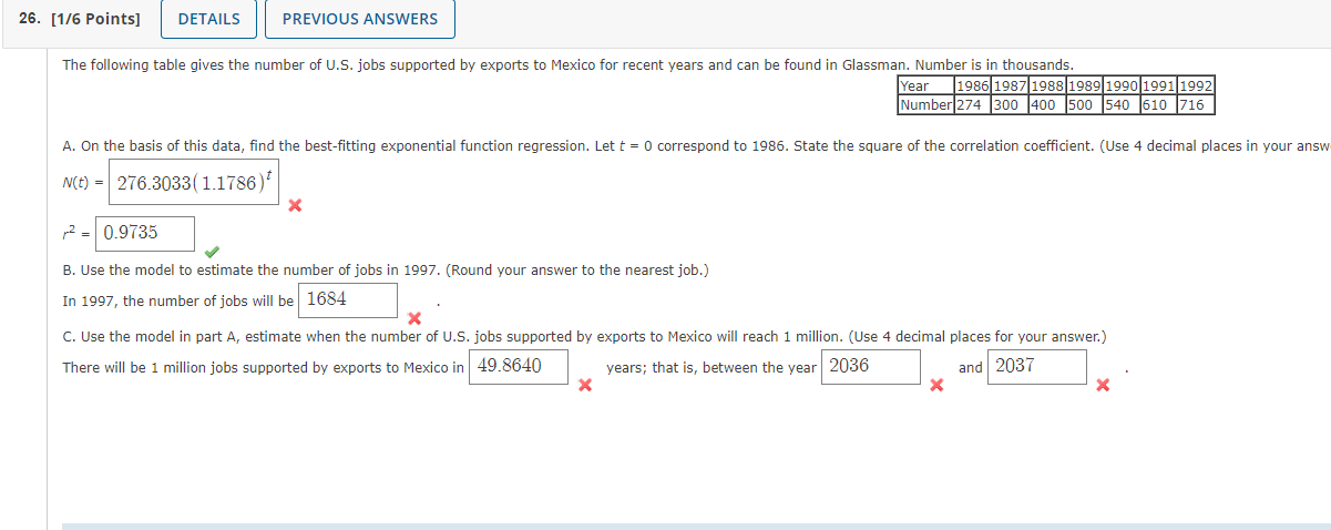 Solved The following table gives the number of U.S. jobs | Chegg.com
