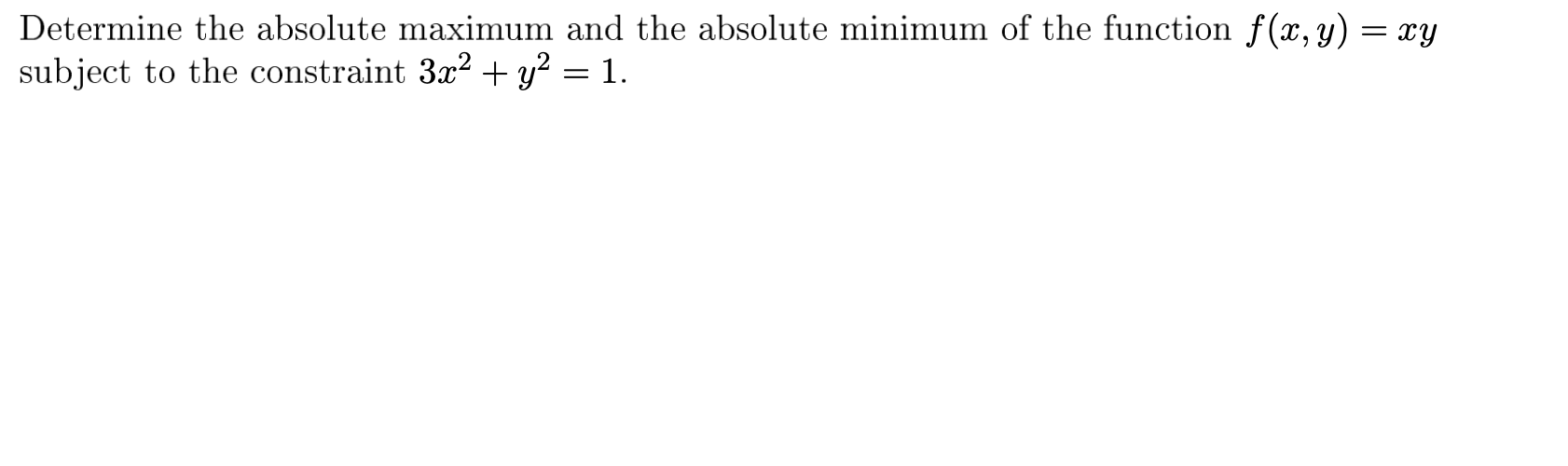 Solved Determine the absolute maximum and the absolute | Chegg.com