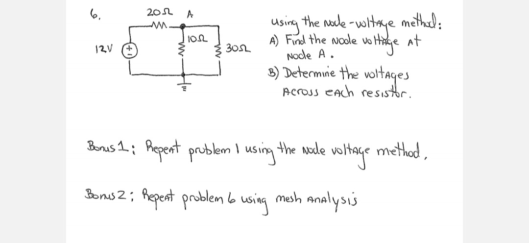 Solved using the rode-voltaye method: A) Find the node | Chegg.com