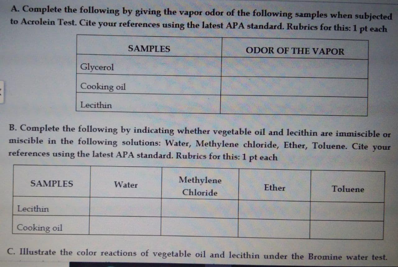 Solved Hi, Can you help me with the following tables | Chegg.com