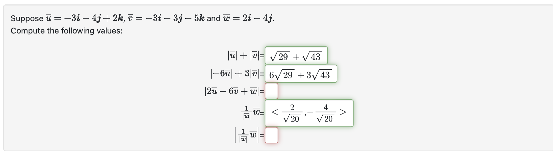 Solved Suppose uˉ=−3i−4j+2k,vˉ=−3i−3j−5k and wˉ=2i−4j | Chegg.com