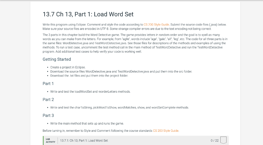 Solved TestWordDetective.java: import | Chegg.com