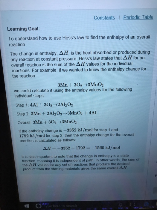 Solved Constants | Periodic Table Learning Goal: To | Chegg.com