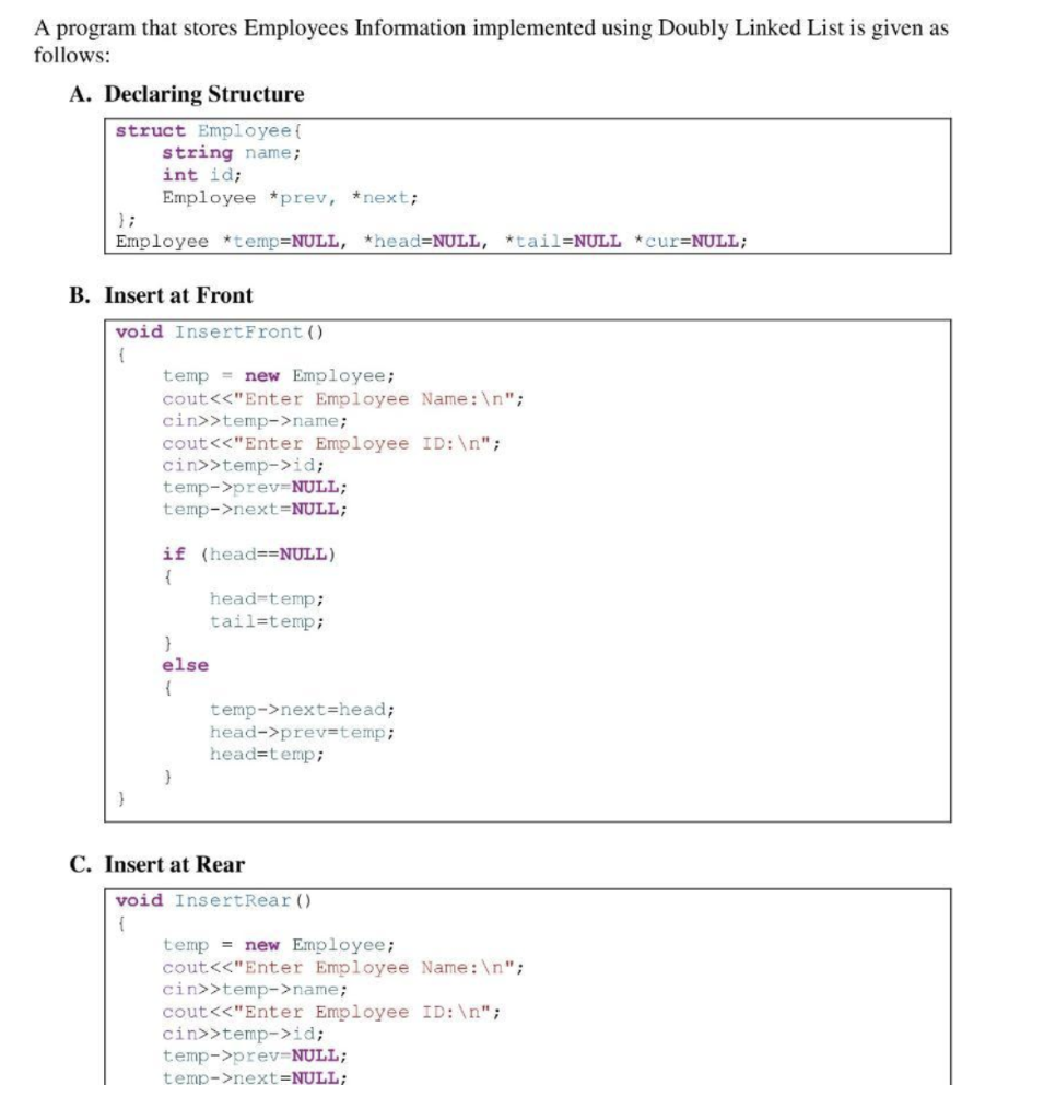 Solved A program that stores Employees Information | Chegg.com