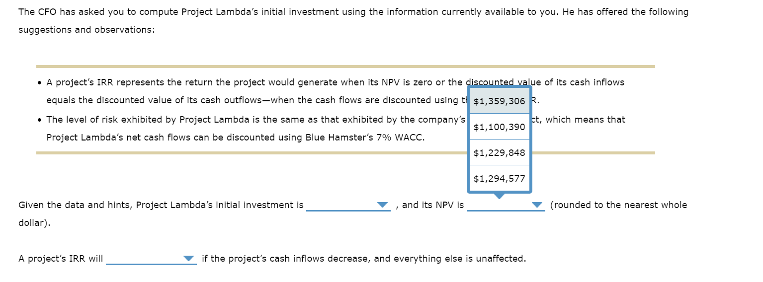 Solved 3. Understanding the IRR and NPV The net present | Chegg.com