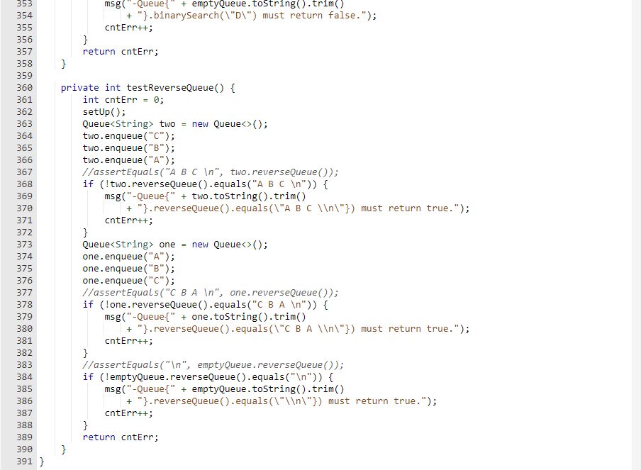Solved Inspect the filesInspect the Queue.java and | Chegg.com