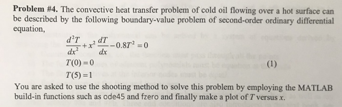 Solved Problem #4. The convective heat transfer problem of | Chegg.com