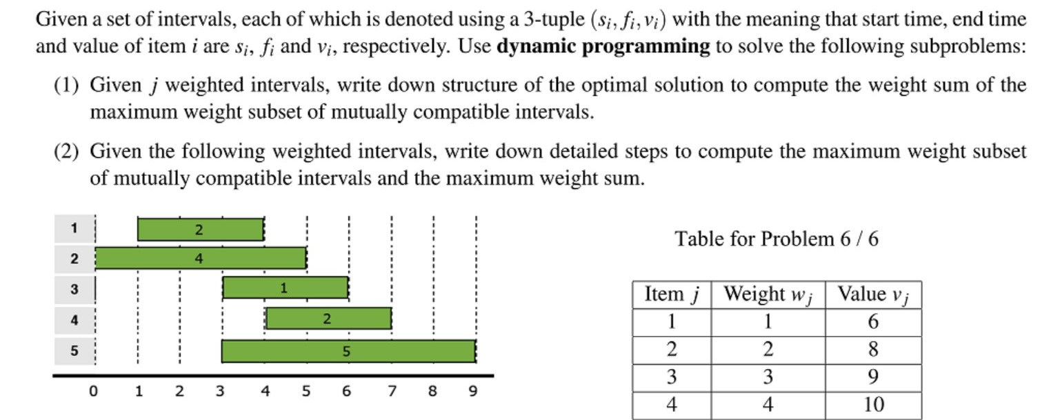 Given a set of intervals, each of which is denoted | Chegg.com