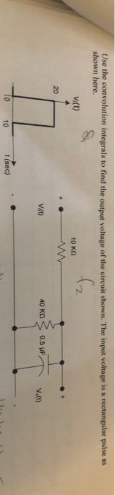 Solved Use the convolution integrals to find the output | Chegg.com