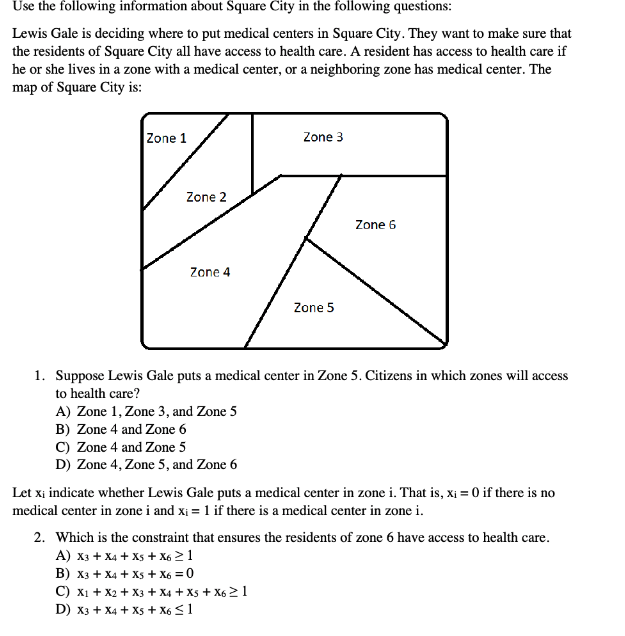Solved Use the following information about Square City in | Chegg.com