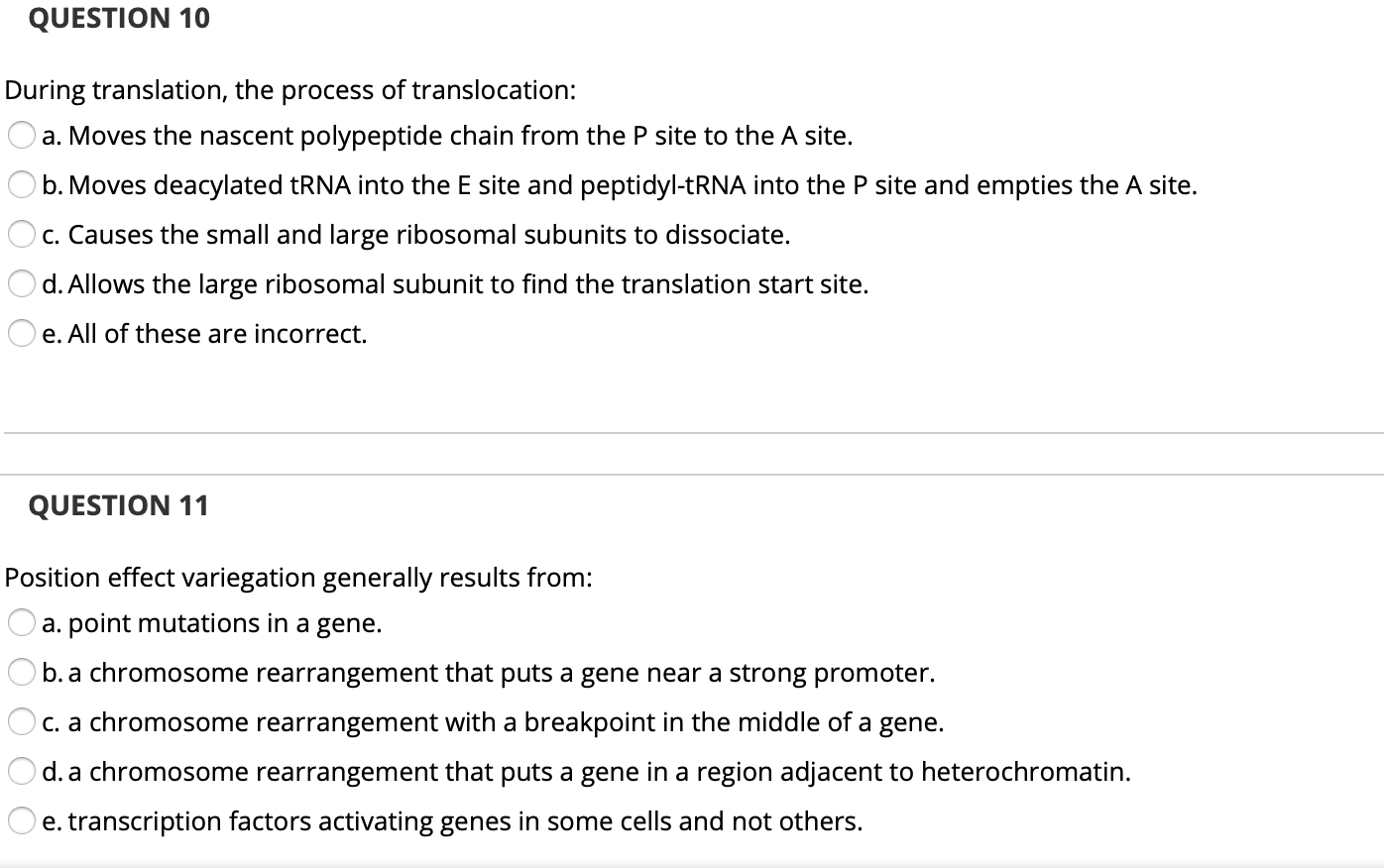 Solved QUESTION 1 True or False? Noncoding RNAs such as CUTs | Chegg.com