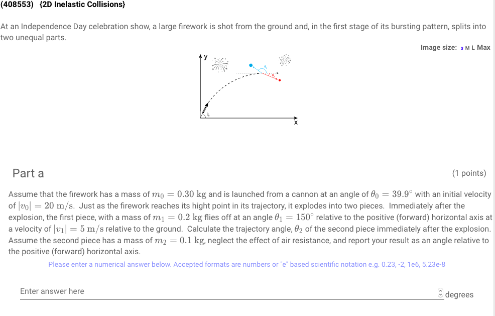 Solved (408553) (2D Inelastic Collisions} At an Independence | Chegg.com