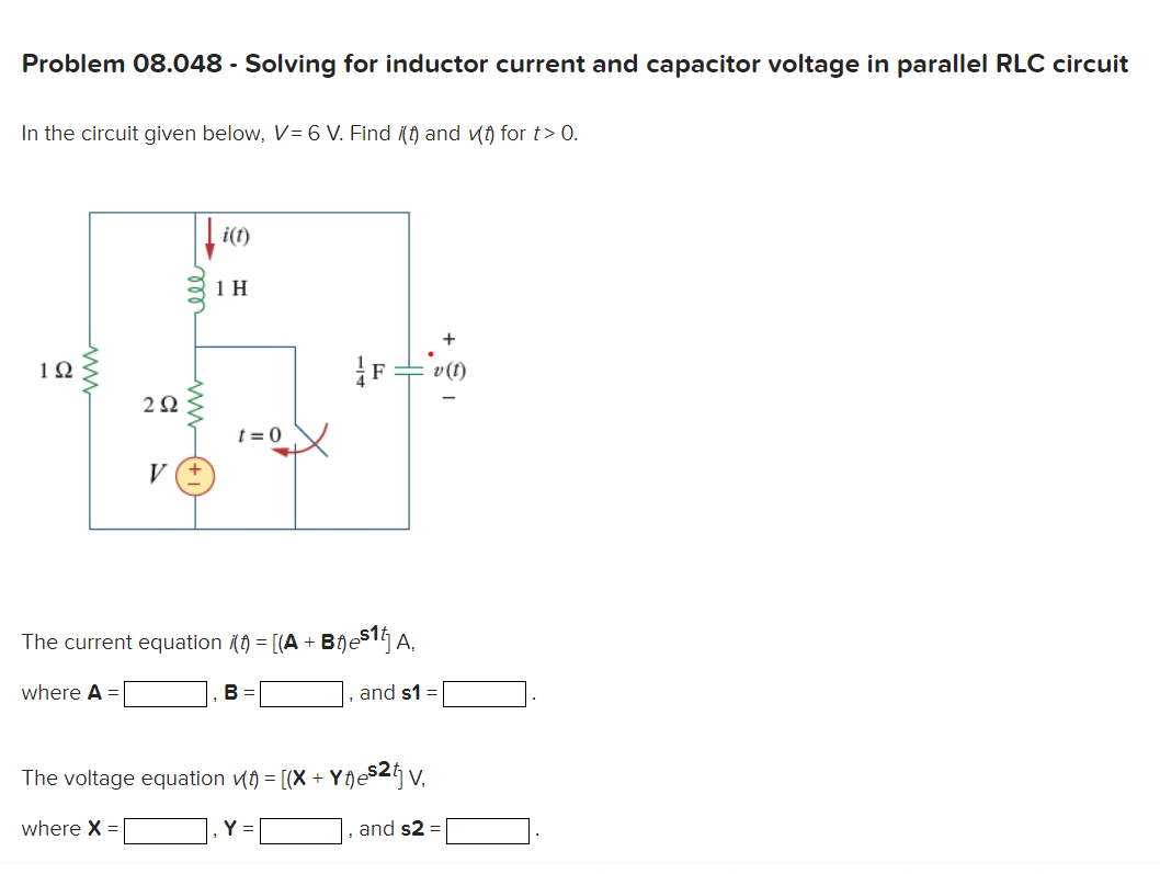 Solved Problem 08.048 - Solving for inductor current and | Chegg.com