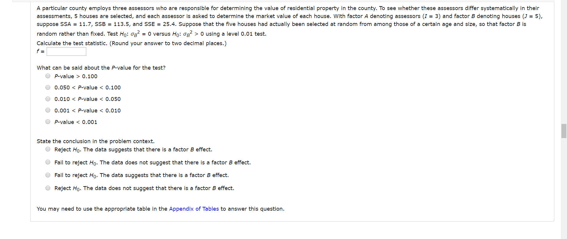 Solved A particular county employs three assessors who are | Chegg.com