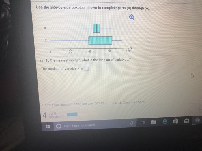 Solved Use The Side By Side Boxplots Shown To Complete Parts 