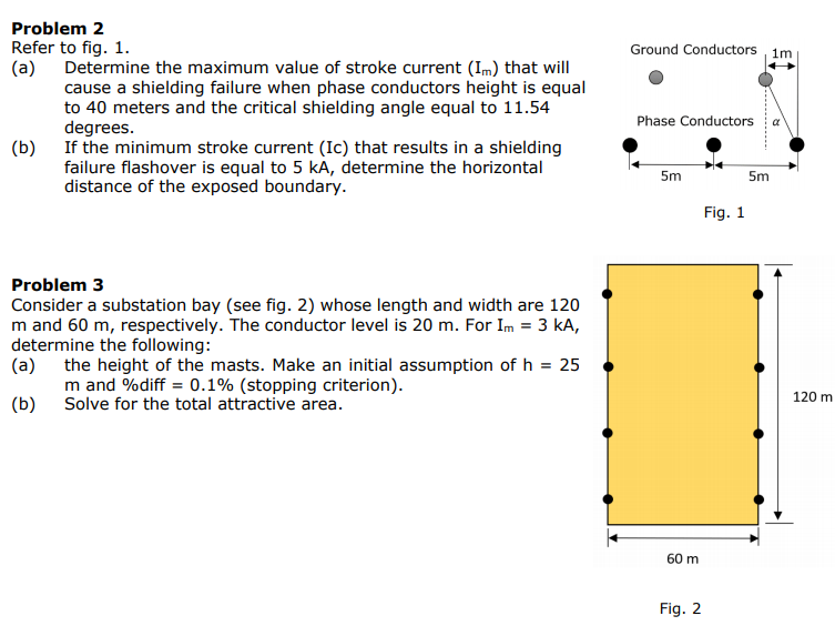Solved Ground Conductors 1m Problem 2 Refer to fig. 1. (a) | Chegg.com