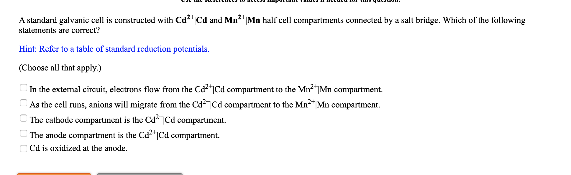 Solved A standard galvanic cell is constructed in which a | Chegg.com