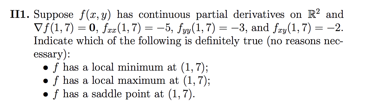 Solved II1. Suppose f(x,y) has continuous partial | Chegg.com