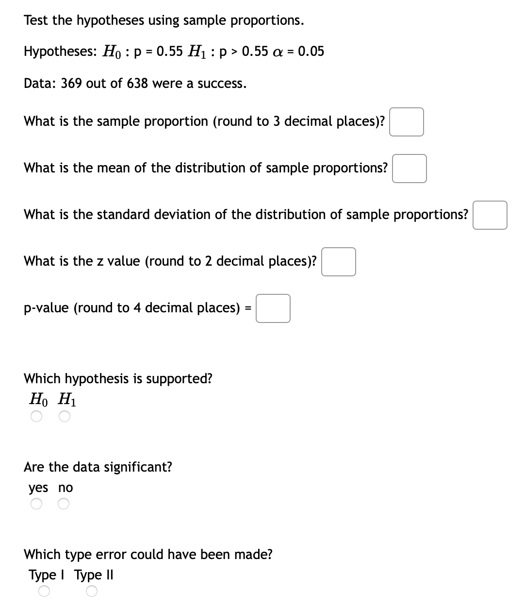 Solved Test the hypotheses using sample proportions. | Chegg.com