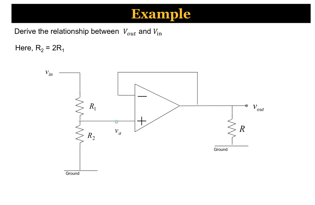 Solved Example Derive the relationship between Vout and Vin | Chegg.com