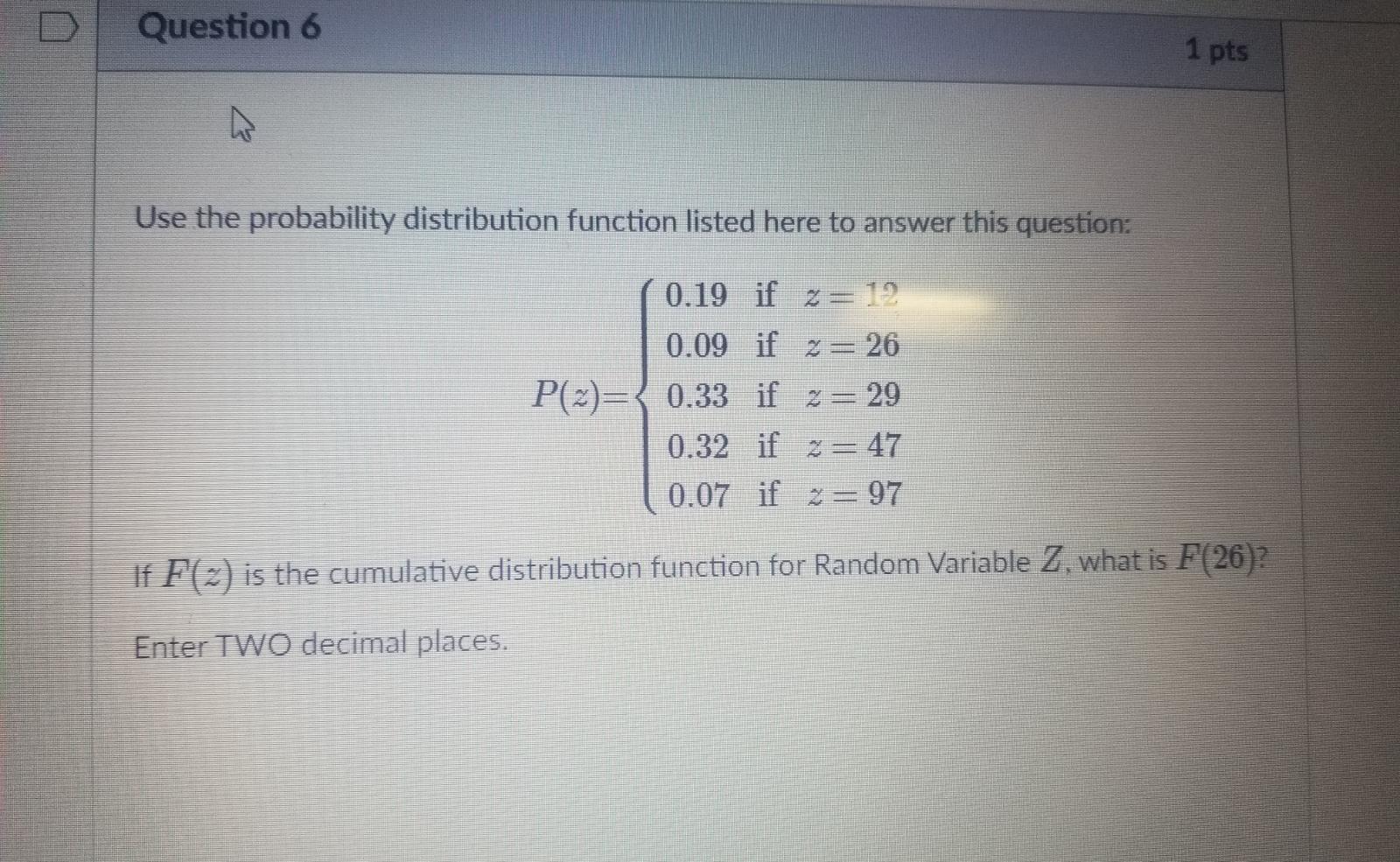 Solved You'll need the following probability distribution | Chegg.com