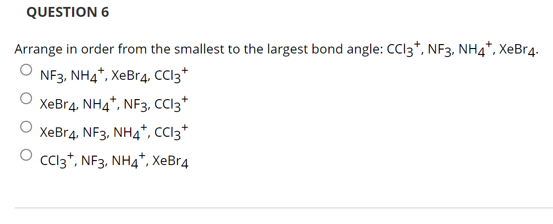 Solved QUESTION 6Arrange in ﻿order from the smallest to ﻿the | Chegg.com